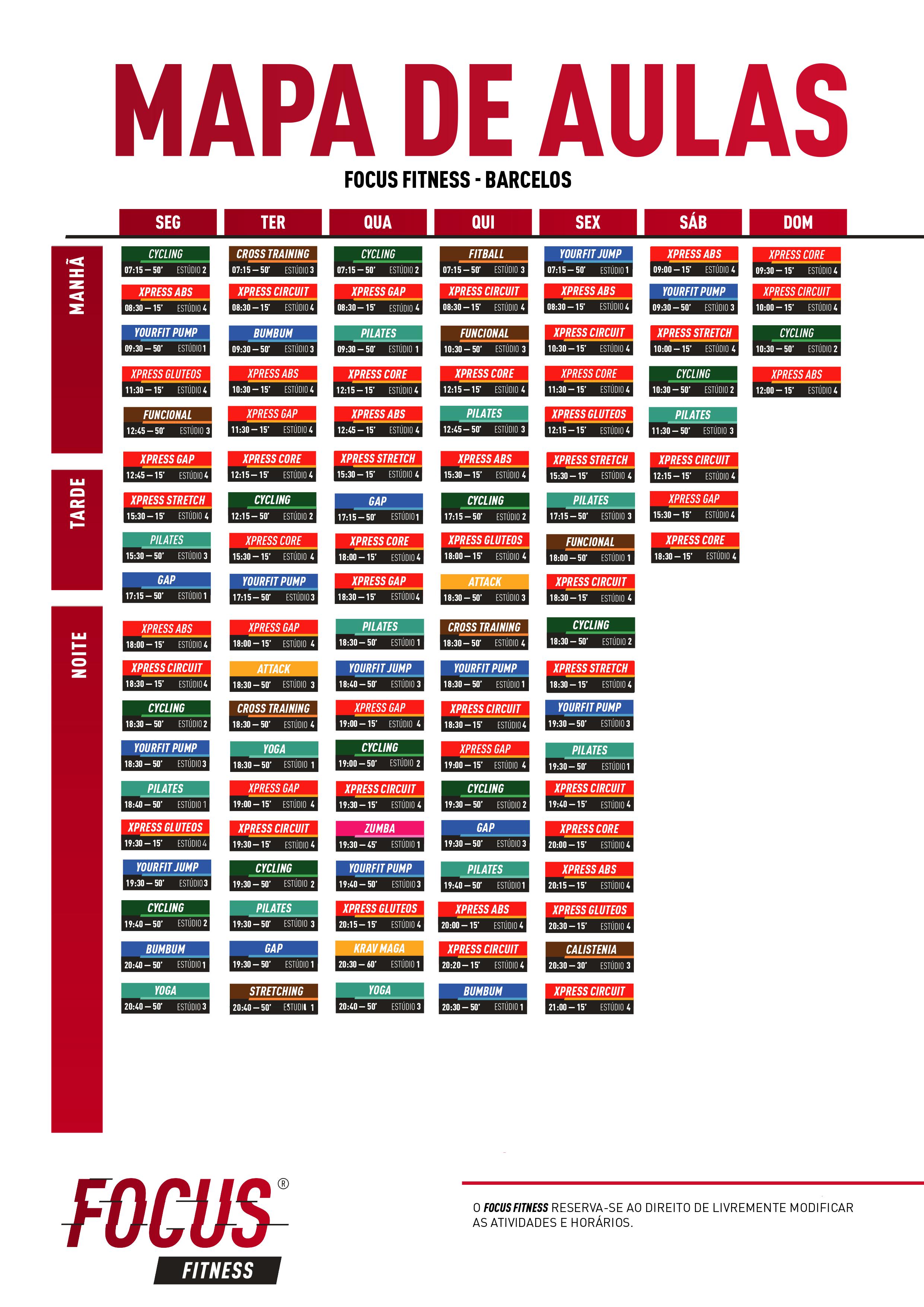 Mapa de aulas Barcelos